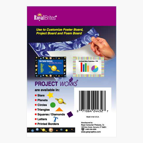 Colorful Dots Poster Board Borders, 4/pack, 6 packs/case - TheRoyalStore