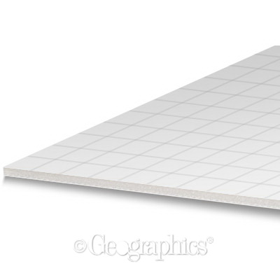 Tri-Fold White Grid Lines Foam Board 22"x28" Open, 5/case | Royal Brites