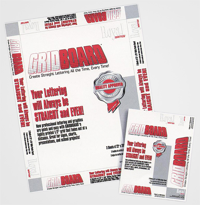 22"x28" White Gridboard Poster Board Premium 18 PT | Royal Brites