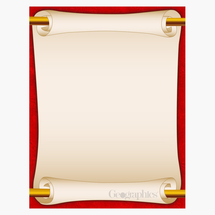 Scroll Red Letterhead Design Paper | Geographics Stationery