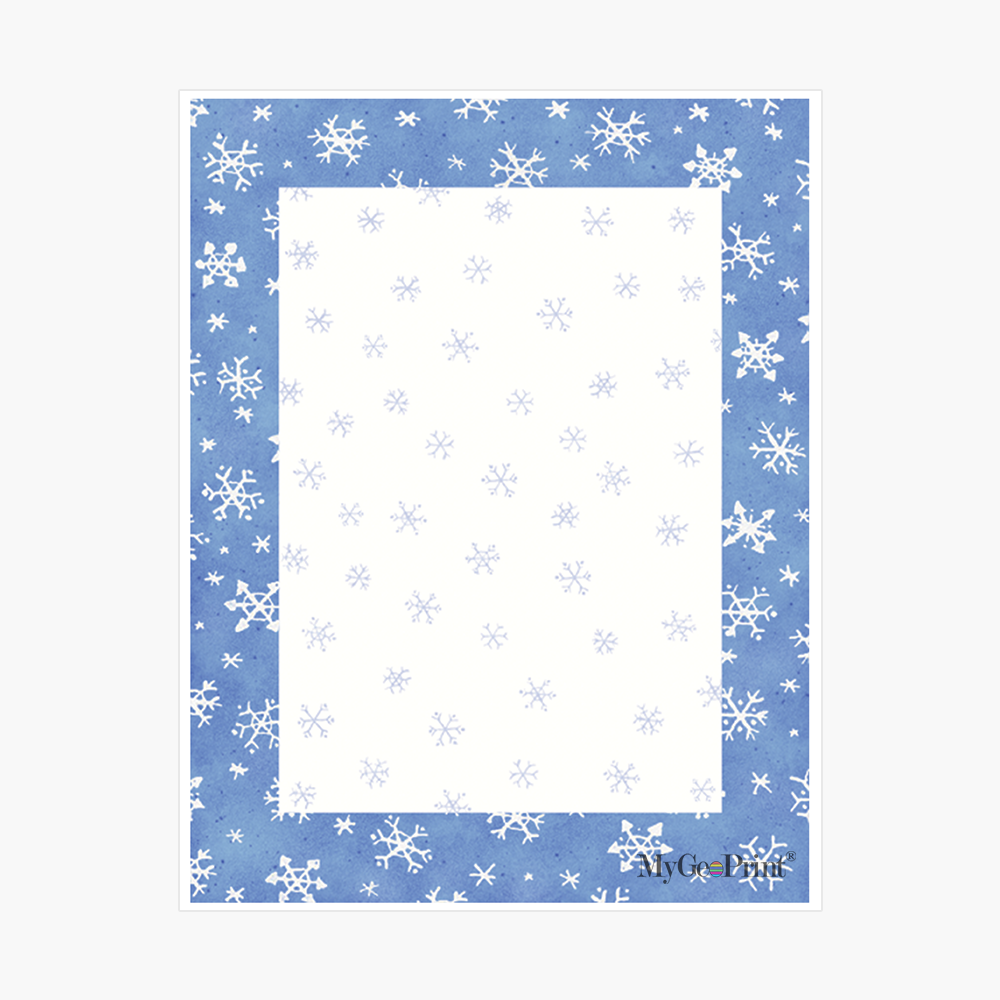 Snowflakes Christmas Letterhead - TheRoyalStore