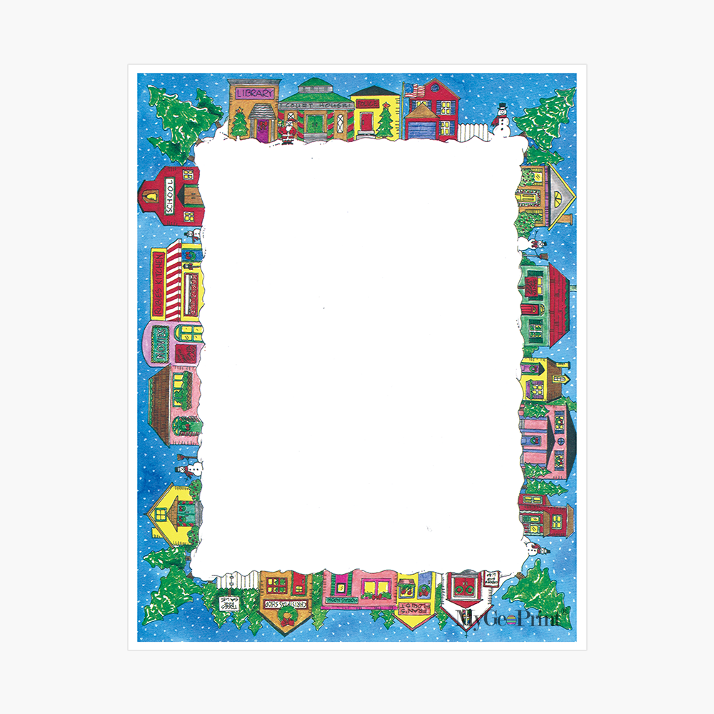 Town Square Christmas Letterhead | TheRoyalStore