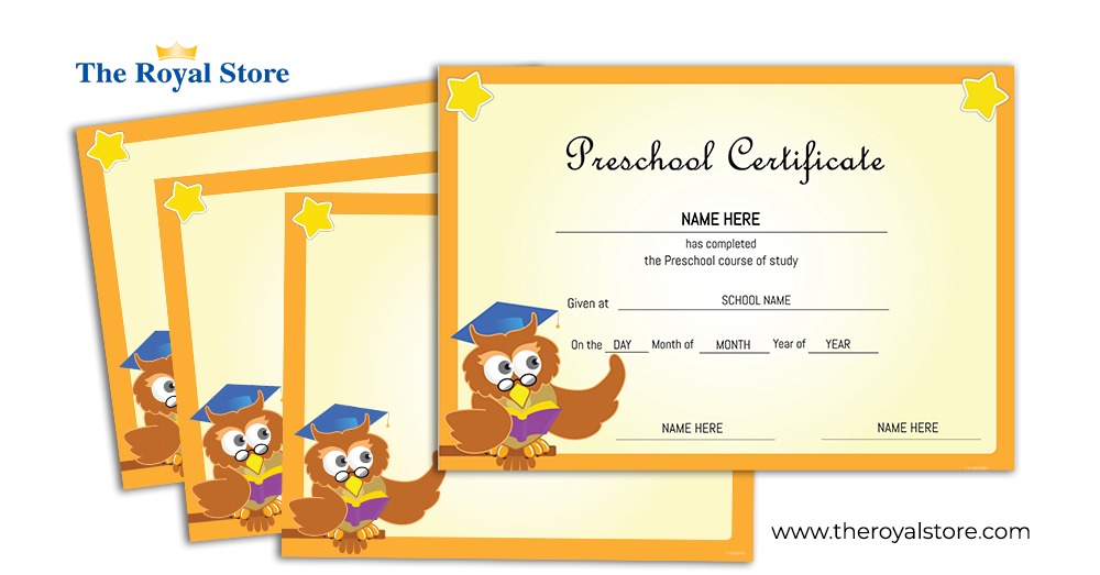 Wise Owl School Certificates 8.5”x11” by TheRoyalStore | TheRoyalStore
