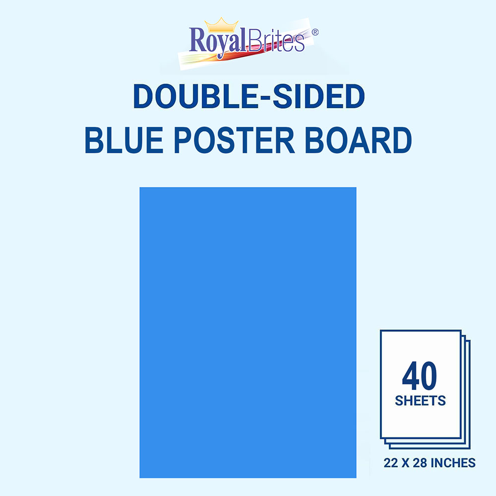 Blue Poster Board 22"x28" C2S | Royal Brites