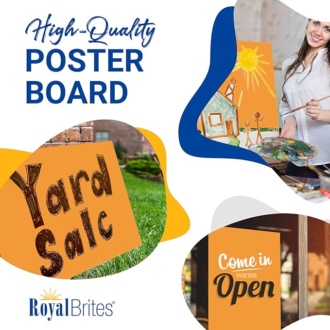 Orange Poster Board 22"x28" C2S | Royal Brites