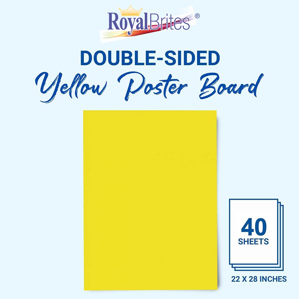 Poster Board Yellow Colored 22"x28" by Royal Brites | TheRoyalStore