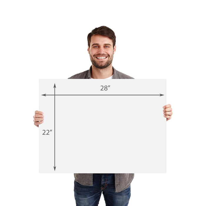 White Poster Board, Premium 2-Sided 22x28, Water & Fade...