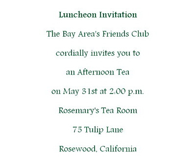 Luncheon Template | TheRoyalStore