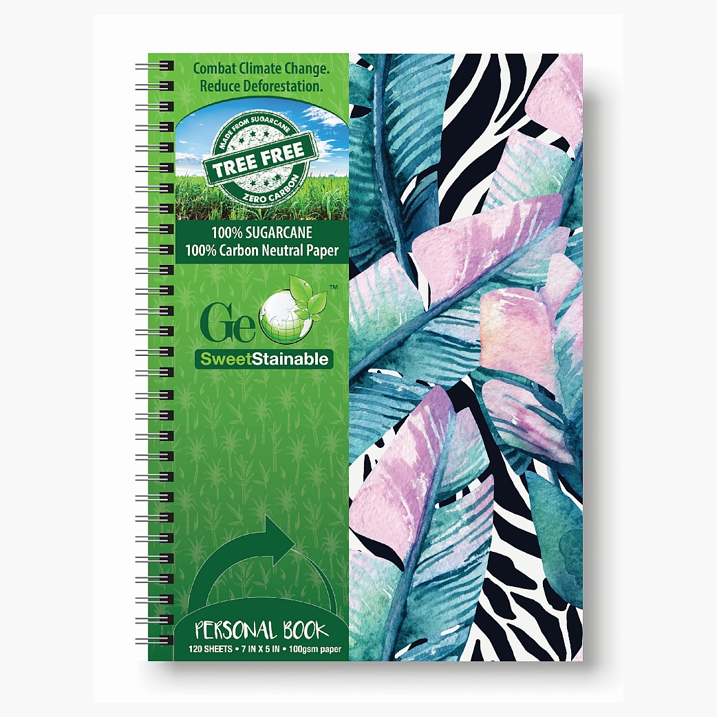 Banana Leaves 7"x5" Sugar Cane Notebooks 120 pages | Geographics
