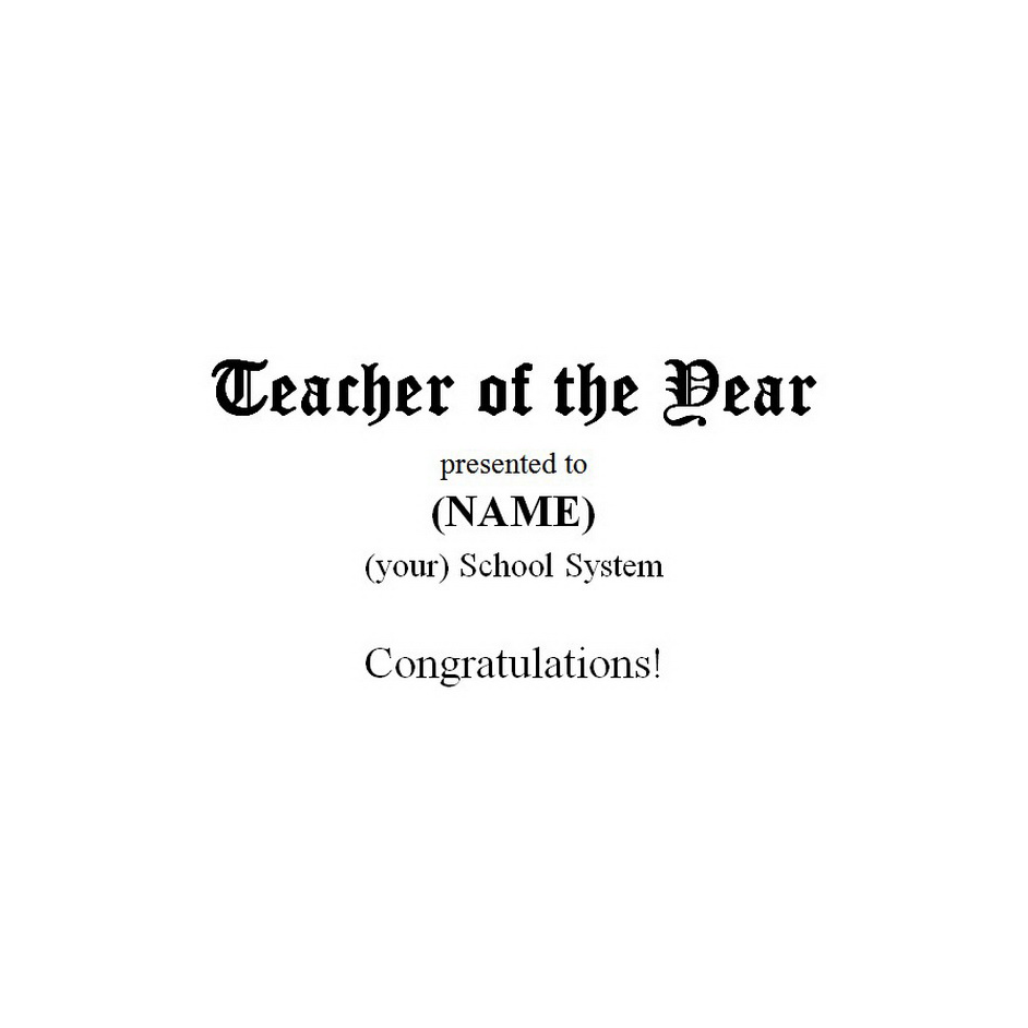 Teacher Of The Year Award 1 Template TheRoyalStore