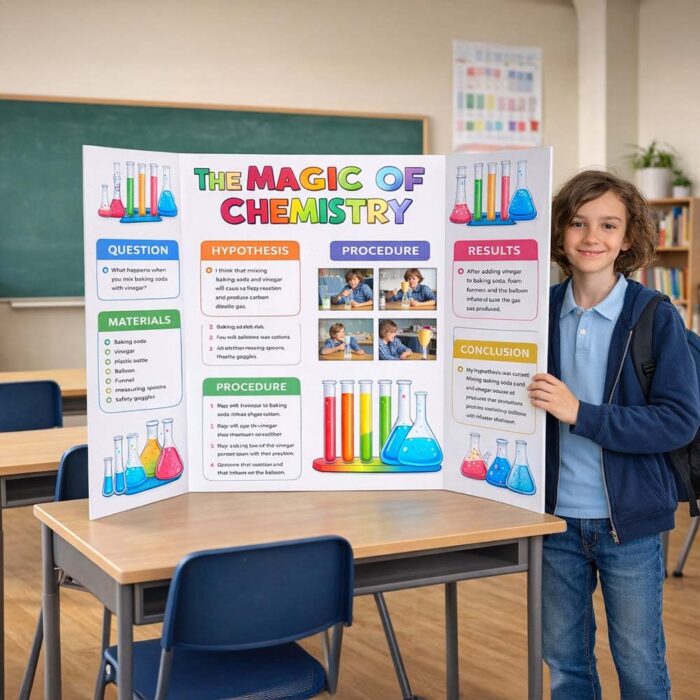 Easy Science Fair Project Ideas + Tri-Fold Board Layout | TheRoyalStore ...