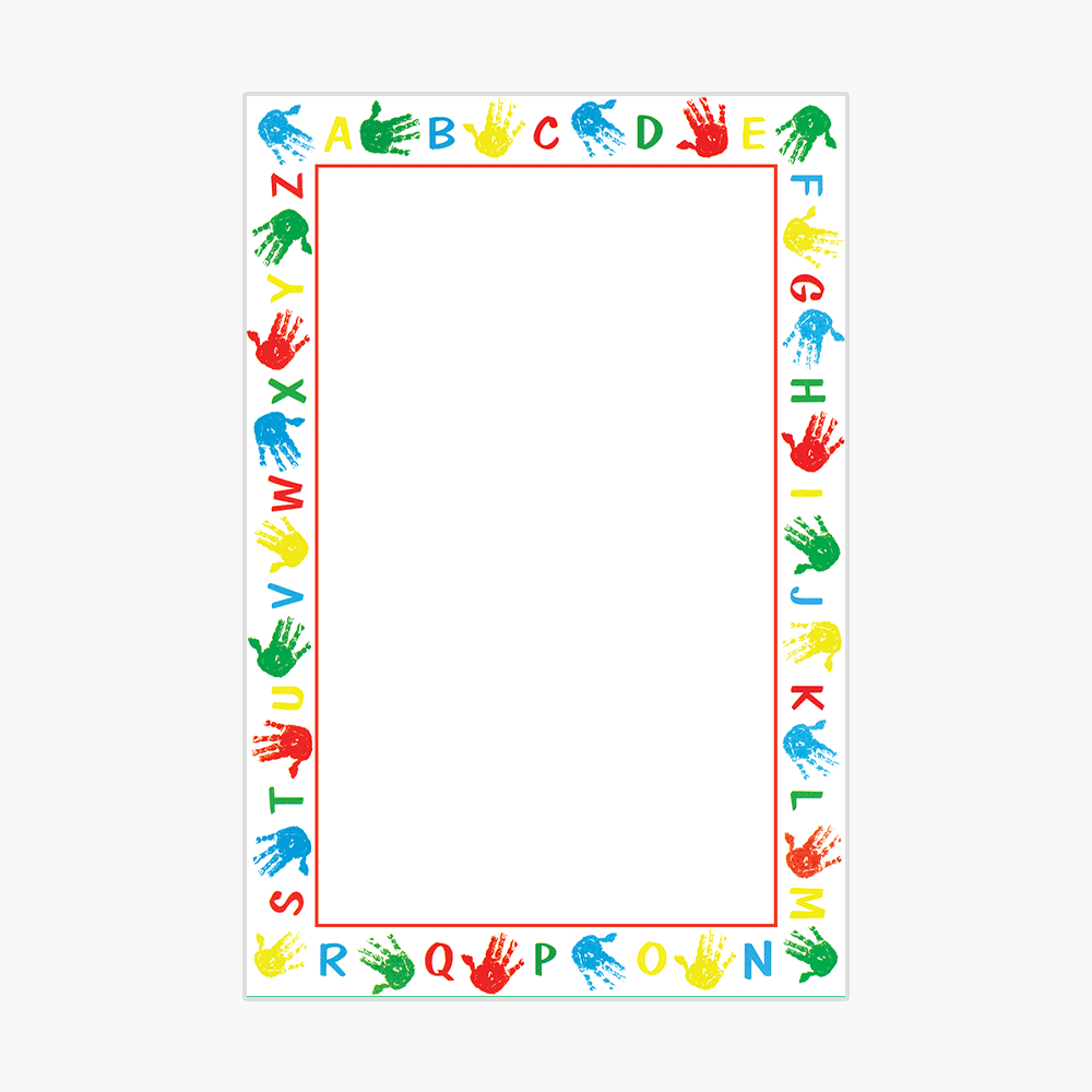 Alphabet Border Full Color Letterhead, 8.5"x11" | TheRoyalStore