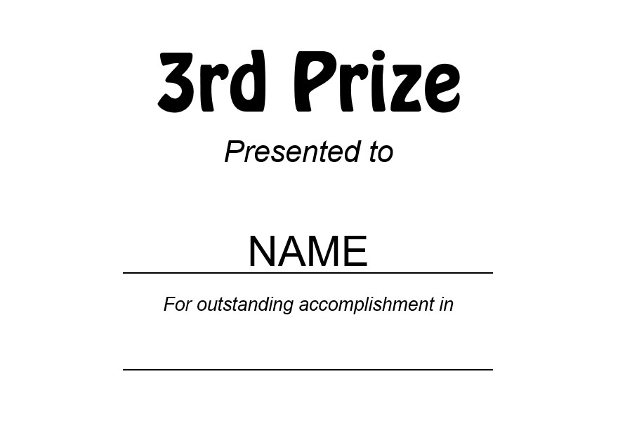 3rd Prize Winner Award 2 Template | TheRoyalStore
