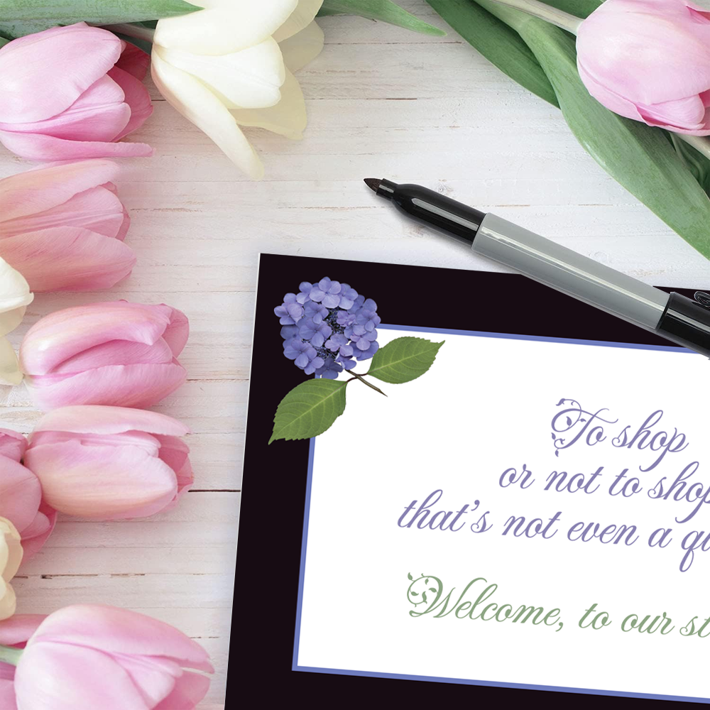 Purple Hydrangea Certificates 5.5"x 8.5" | TheRoyalStore