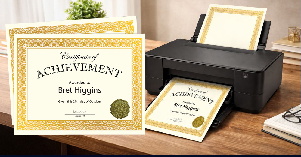 Print Professional Certificates with iClicknPrint | TheRoyalStore Blog